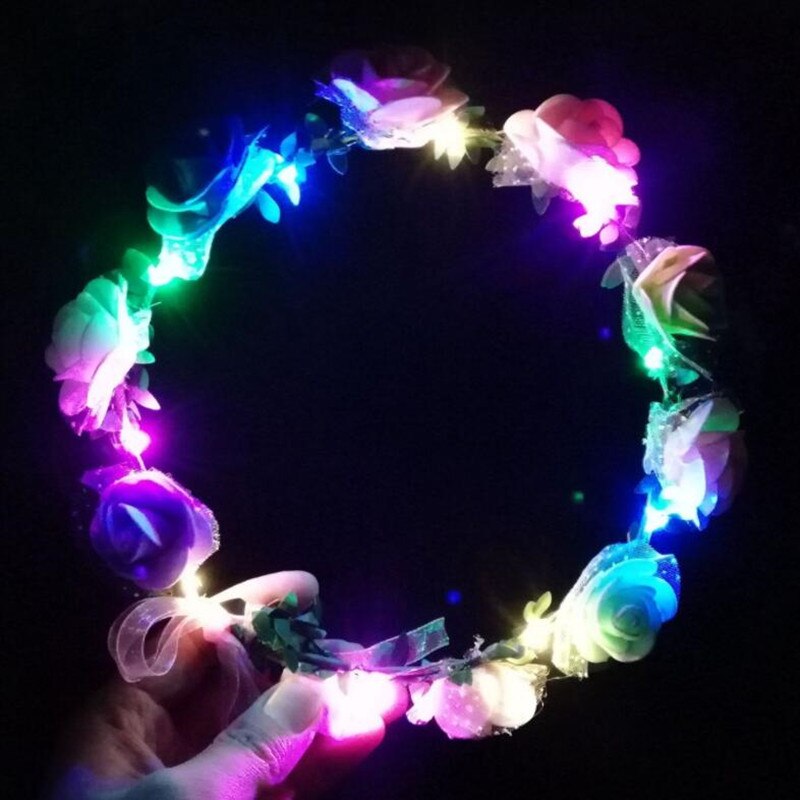 leds Blinking Flowers Headband Women Lady Girl Fla... – Grandado