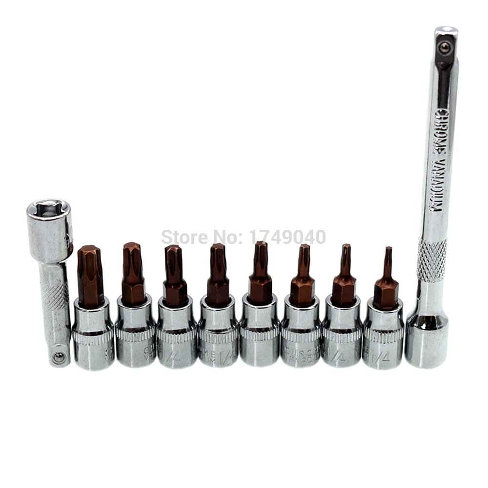 8 stücke Torx Bit Sockel Set 1/4 "Stick Star Bit S... – Vicedeal