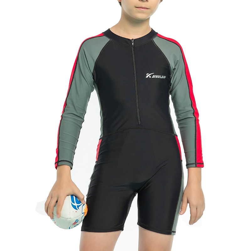 UPF50+ Kids Boy Long Sleeves Competitive Swimsuit ... – Grandado