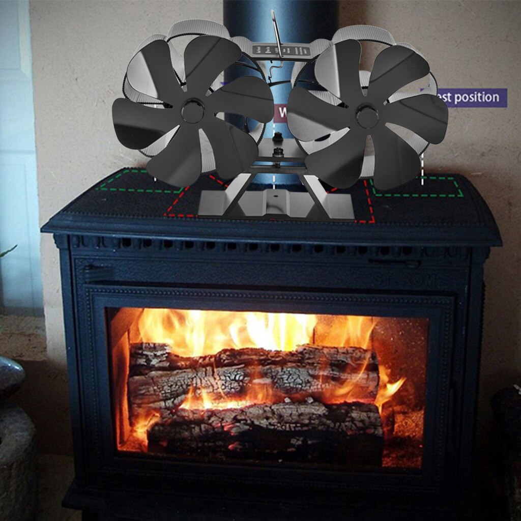 Ventilador de chimenea Dual de 6 aspas mejorado, s... – Grandado