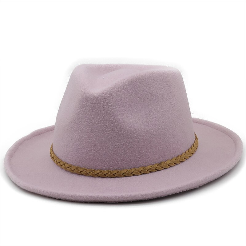 Einfache Wolle Fedora Hütte Filz Fedoras Hüte Erwa... – Grandado