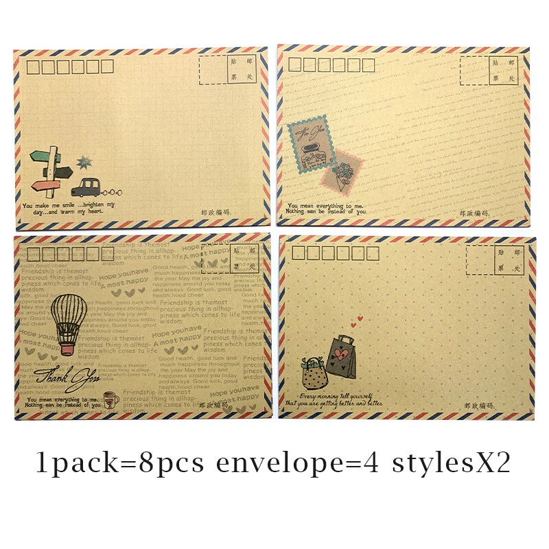 80Pcs/lot Vintage B6 Postcard Air Kraft Envelope P... – Grandado