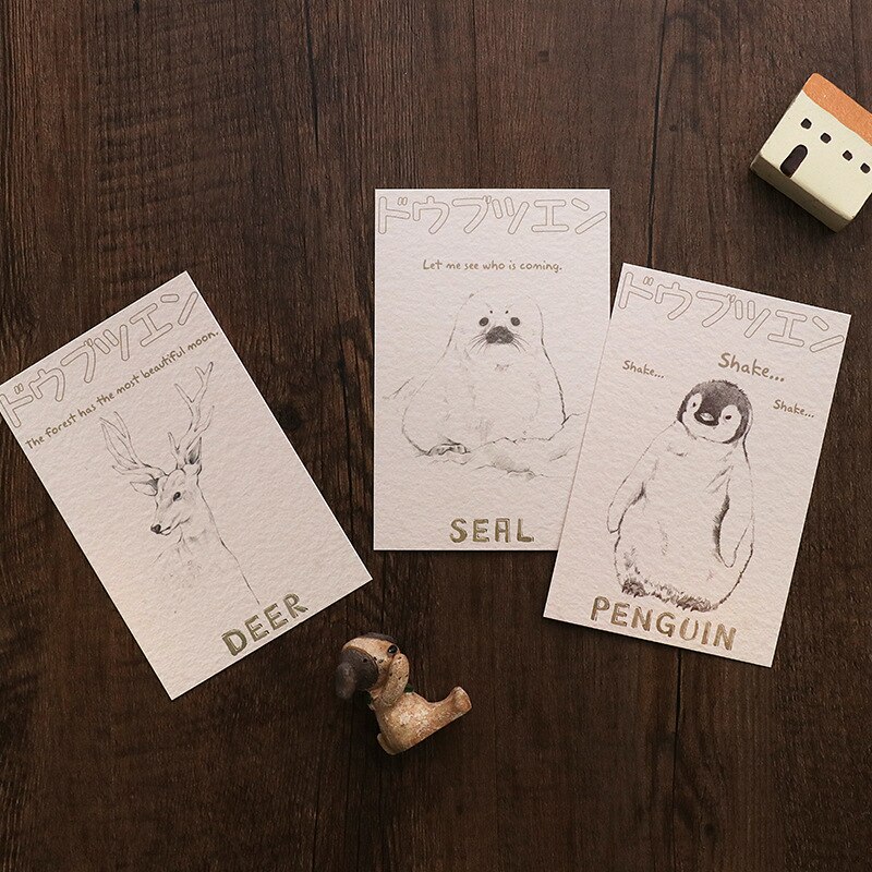 30 Teile/satz Cartoon Tier Zoo Serie Postkarte/Gru... – Grandado