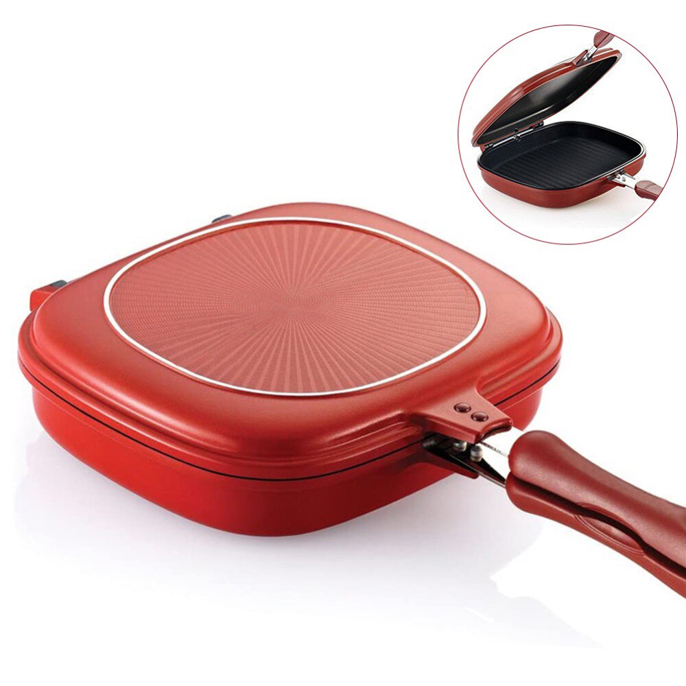 Kitchen Cooking Tool Double Sided Pan Jumbo Grill ... – Vicedeal
