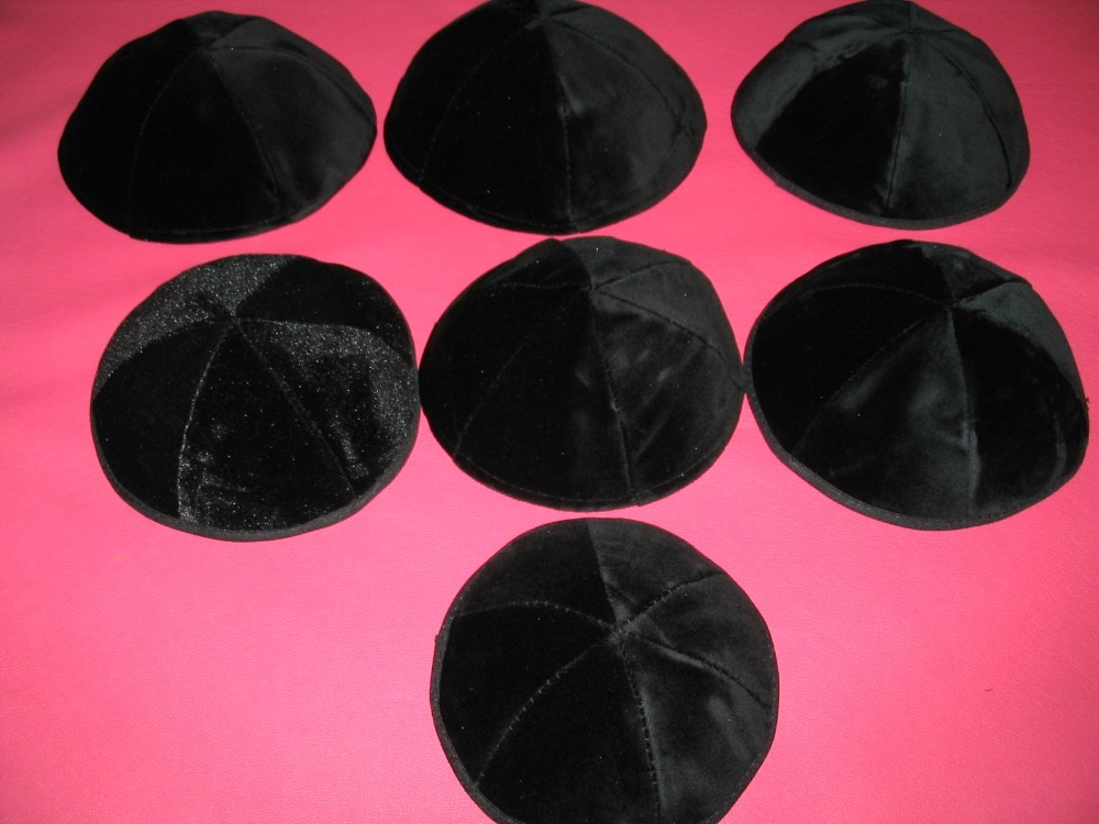 20CM JEWISH KIPPAH 6 PARTS VELVET YARMULKE KIPPAH – Grandado