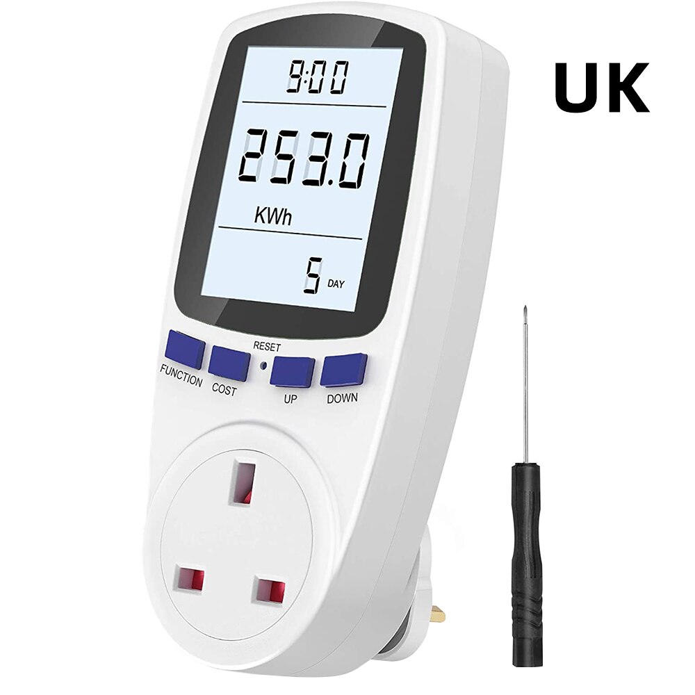 AC Power Meters Digital Wattmeter British Plug Pow... – Grandado