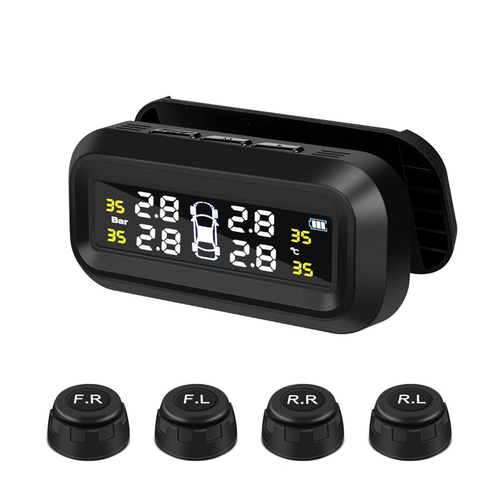 Car TPMS Tire Pressure Sensor USB Solar Charging P... – Vicedeal