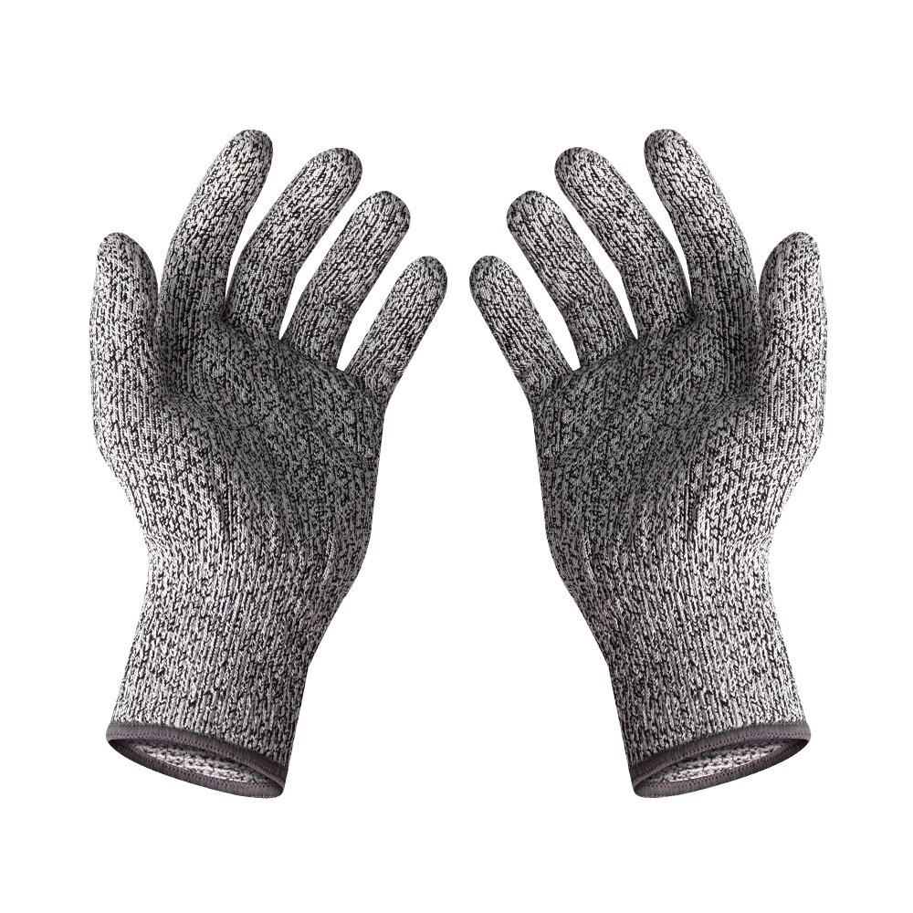 Anti Cut Proof Work Gloves Black Nitrile HPPE EN38... – Grandado