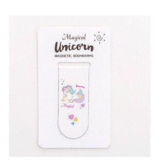 Pink Girl Heart Unicorn magnet bookmark cartoon ma... – Vicedeal