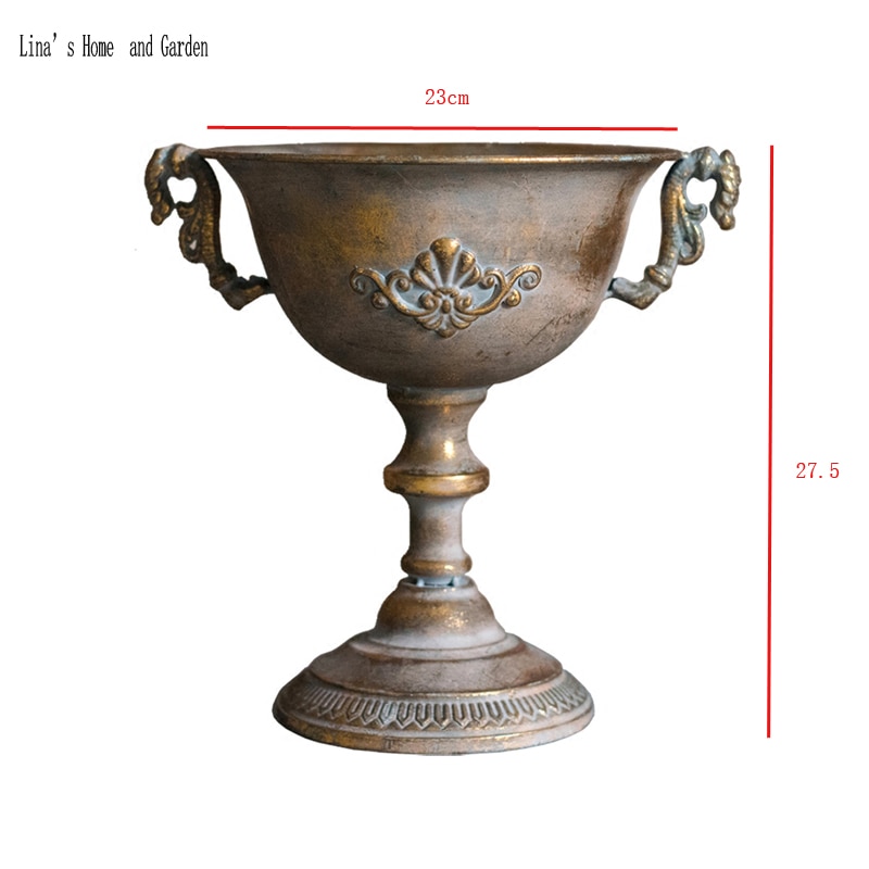 handcrafted goblet antique retro gold metal small ... – Grandado