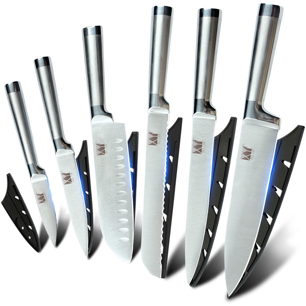 Xyj Rvs Keukenmessen Set Fruit Paring Nut Santoku ... – Grandado