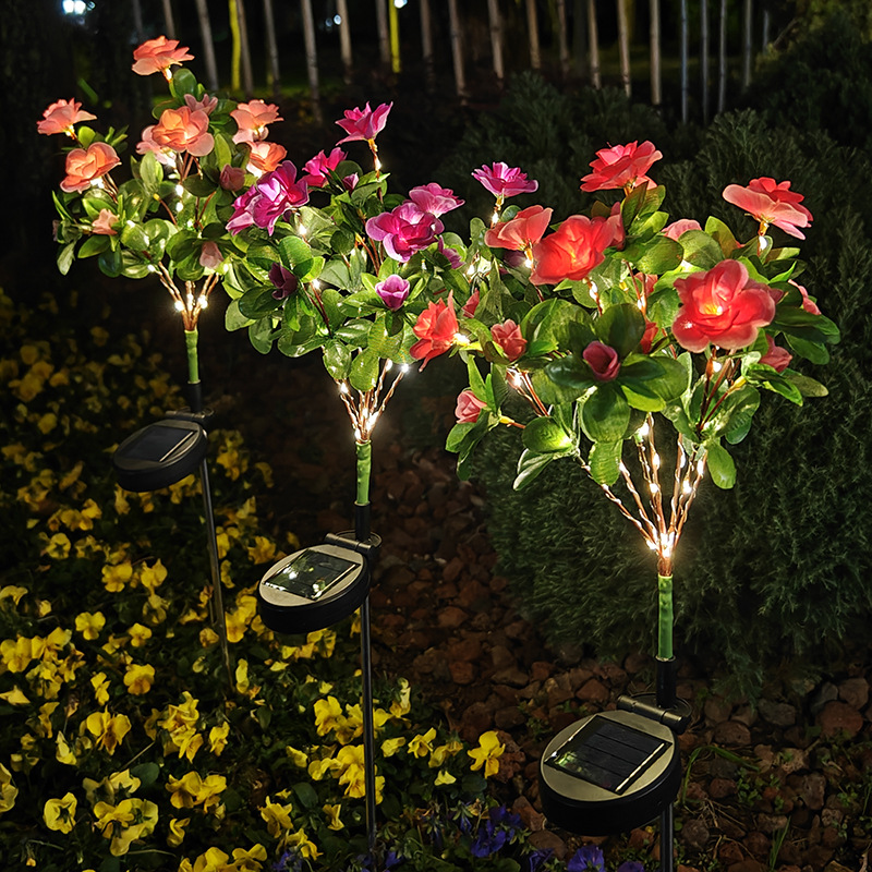 LED solar azalea flower lamp, courtyard lamp, gard... – Grandado