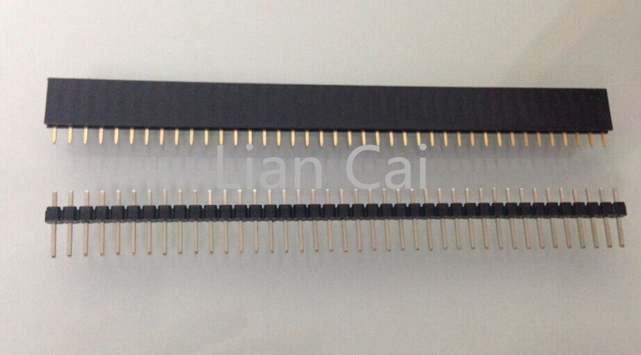 20pcs 1x40 Pin 2.54mm Single Row Female & Male Pin... – Vicedeal