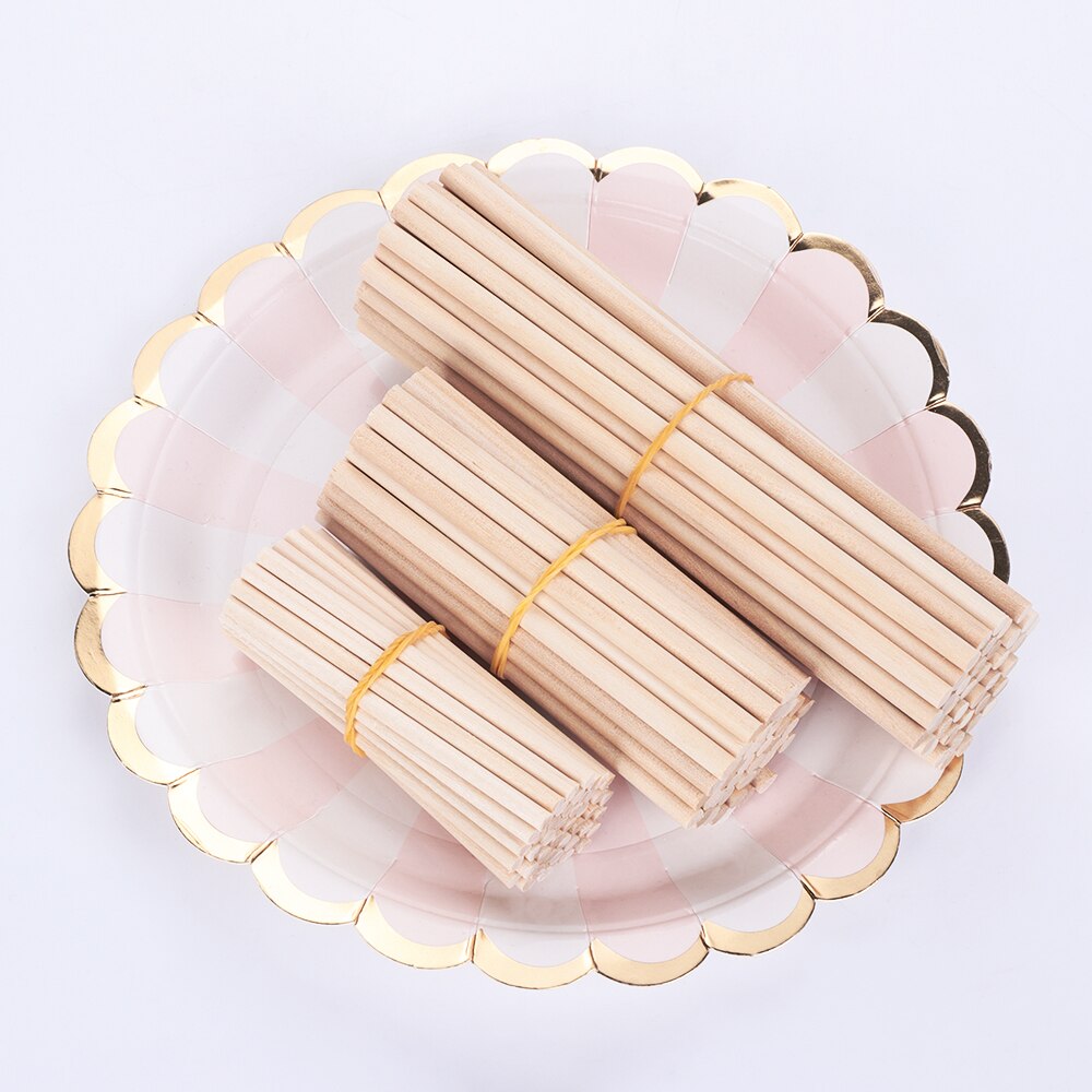 50pcs Round Premium Durable Wooden Dowel Pine Wood... – Grandado