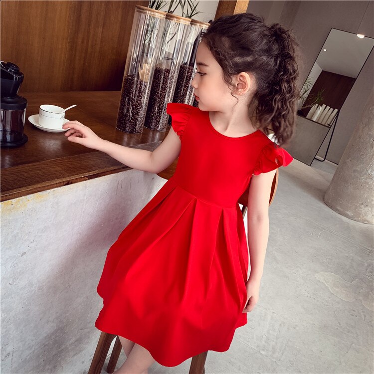 Girls Chiffon Dress with Bowknot Summer Princess P... – Grandado