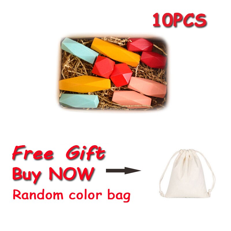 1Set Colored Wooden Stone Jenga Building Block Edu... – Grandado