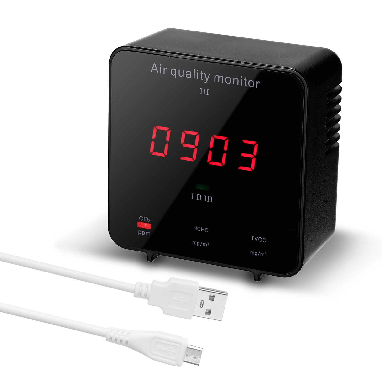 Portable Air Monitor CO2 Sensor Formaldehyde HCHO ... – Vicedeal