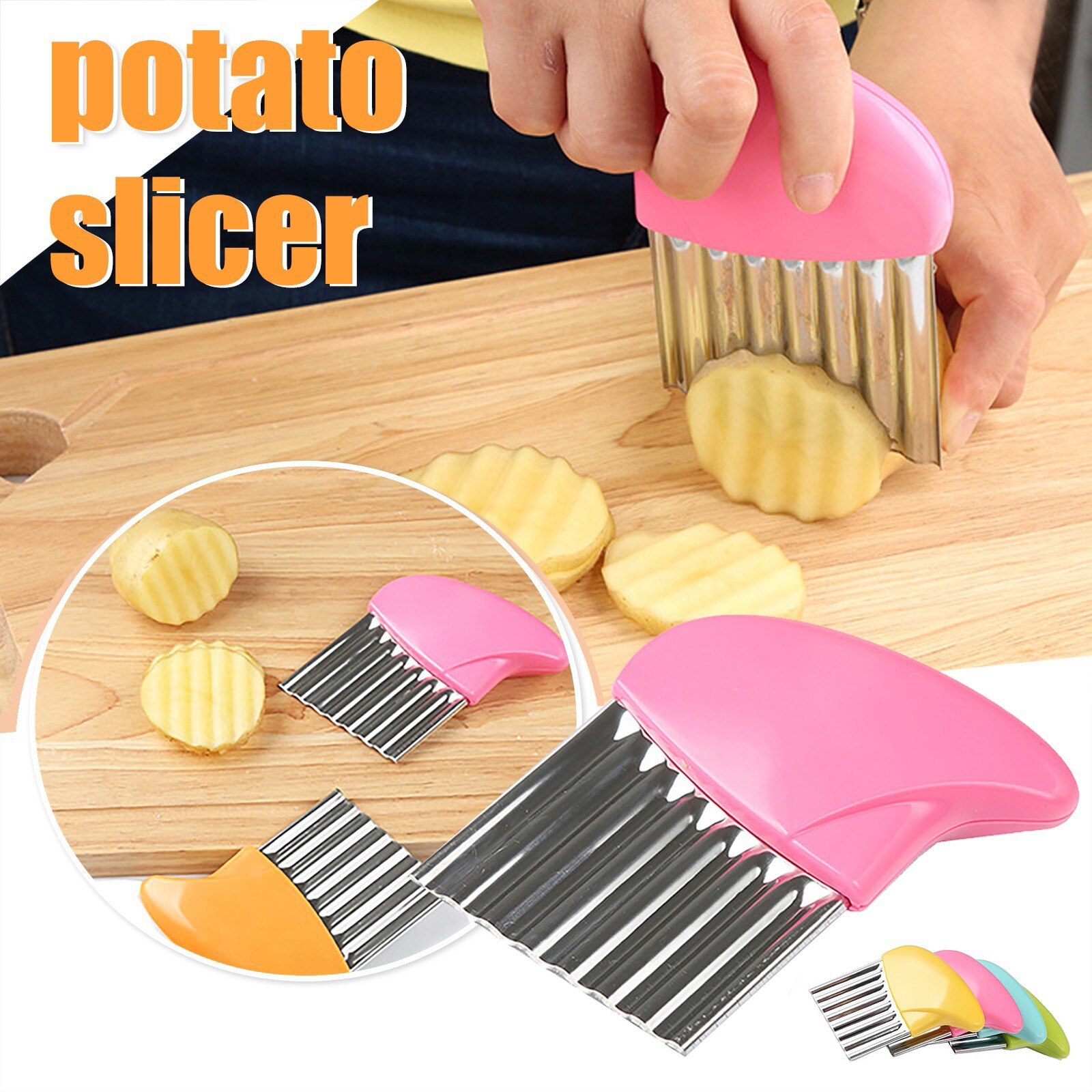 Wave Onion Potato Slices Wrinkled French Fries Sal... – Vicedeal