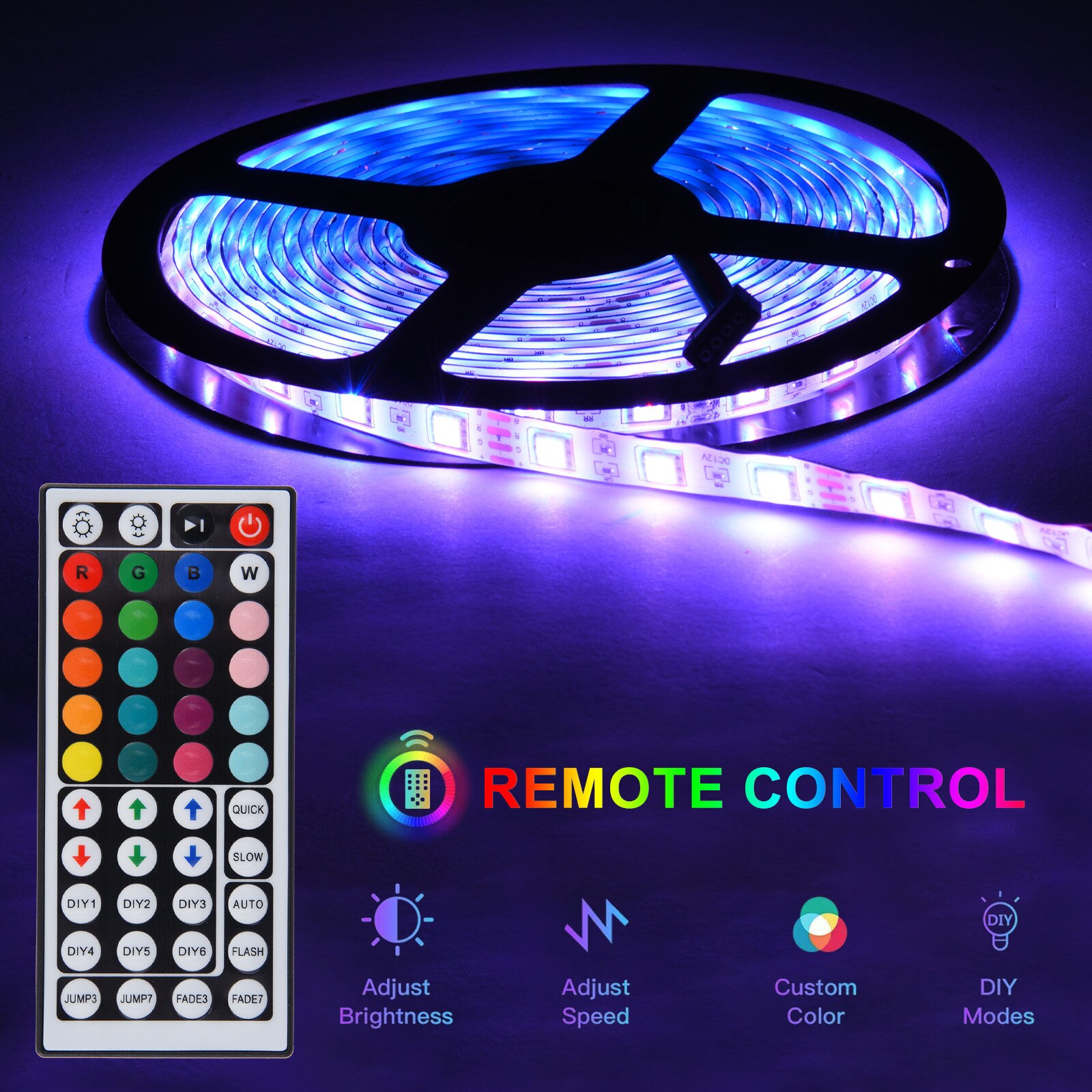24/44-key WIFI luces Led Strip SMD 5050 2835 12V R... – Grandado