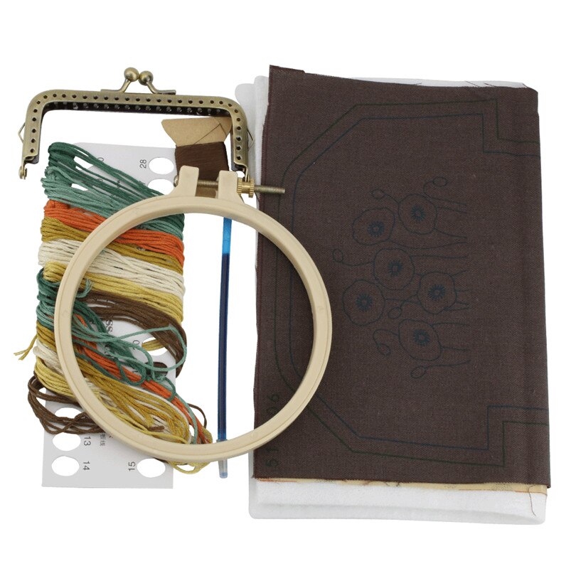 Flowers Embroidery Purse Making Kits Cross Stitch ... – Grandado