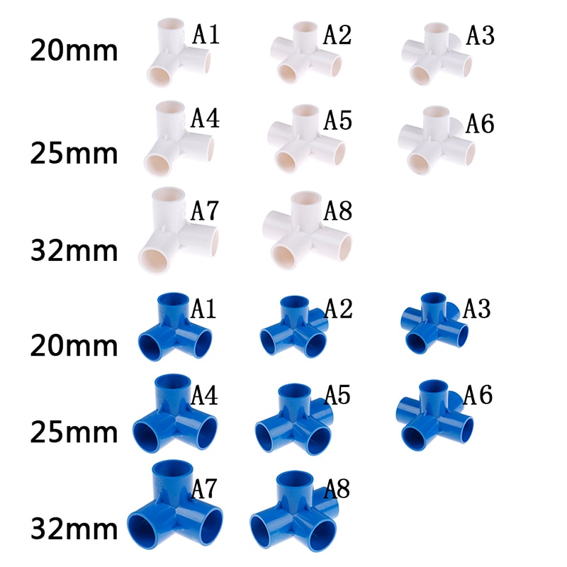 1 st 20mm 25mm 32mm pvc t-kopplingar fyrvägsanslut... – Grandado