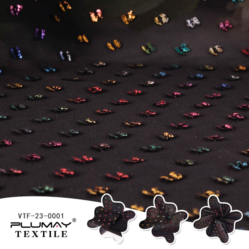 Free shippng butterfly flocked foil chiffon fabric... – Grandado