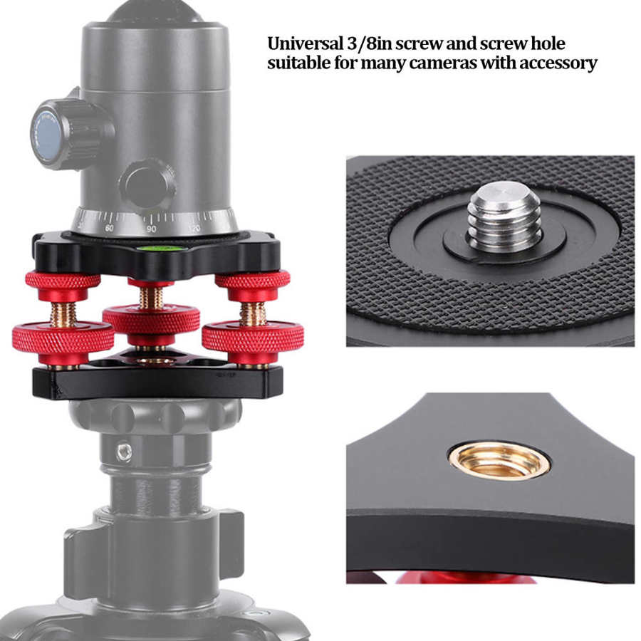 Camera Statief Hoofd Leveling Base Aluminium Tripl... – Vicedeal