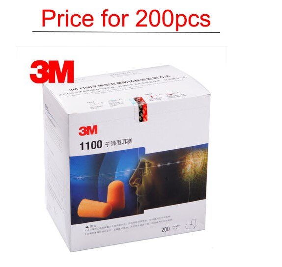 3M 1100 Bullet Type Foam Earplugs Anti-noise Abate... – Grandado