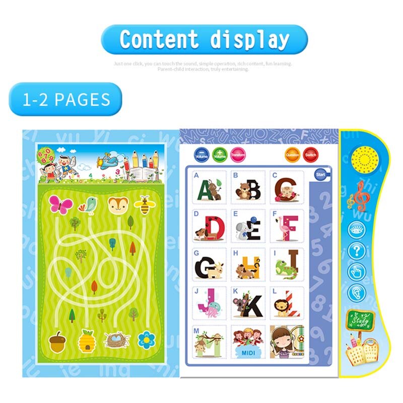 Kids Learning Book English Letter Numbers Smart Lo... – Grandado