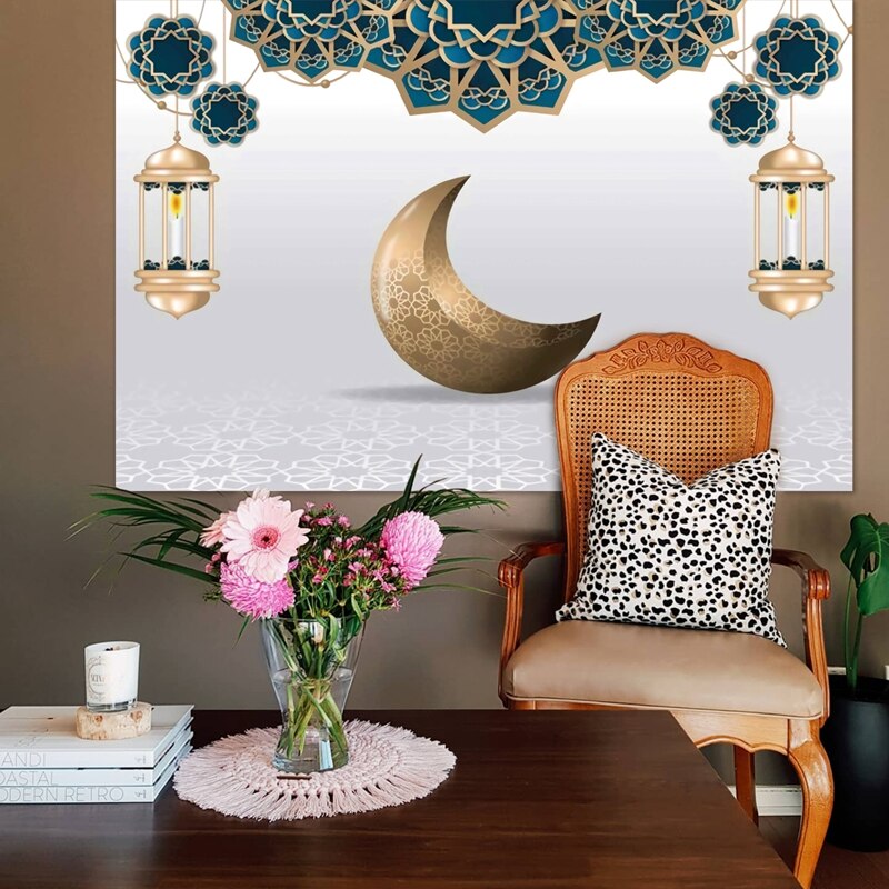 Eid Party Backdrop Eid Mubarak Decorations For Hom... – Vicedeal