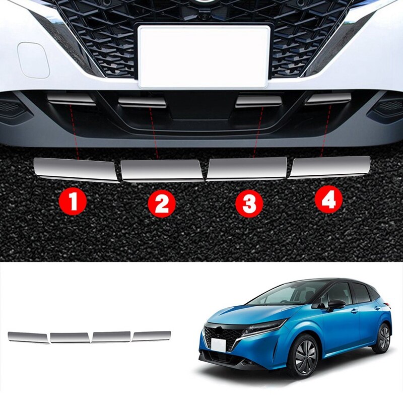 Car Front Bumper Lower Grille Trim Cover Middle Me... – Grandado