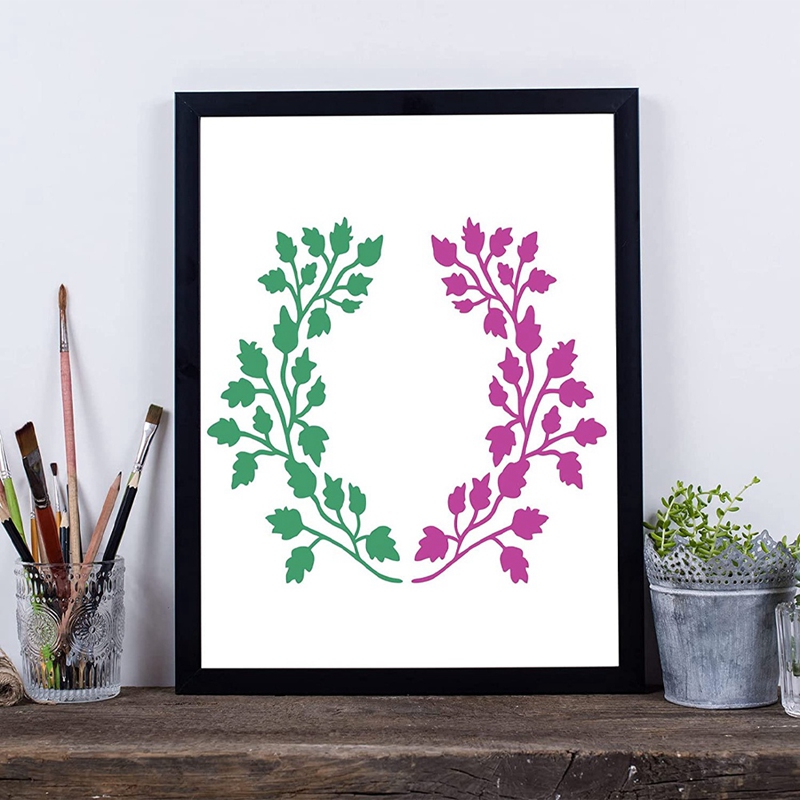 16 Pieces Leaves Stencil Reusable Sheet Painting S... – Grandado
