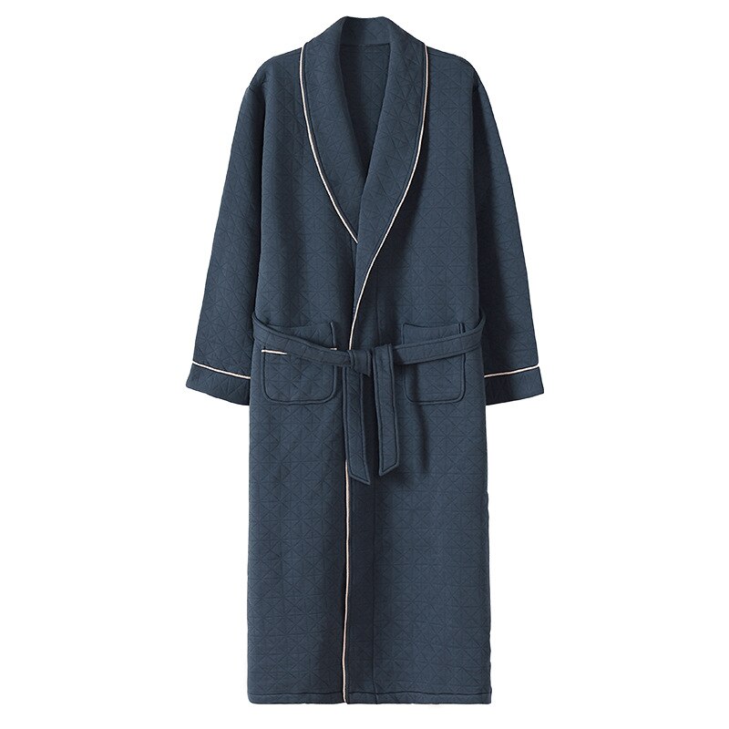 Autumn Winter Thick Warm Men Robe Bathrobe Cotton ... – Vicedeal