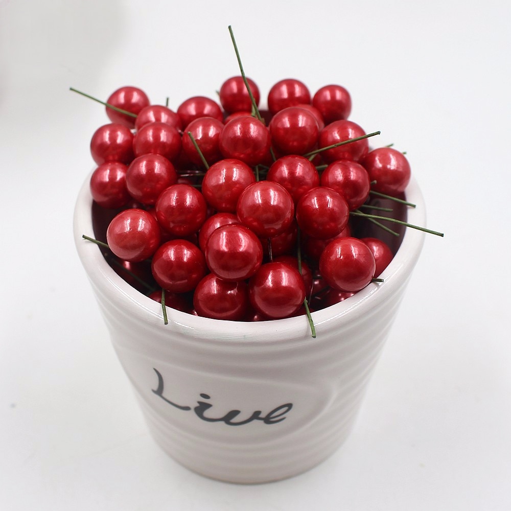 40 stks Mini Plastic Berry Cherry Kunstbloemen Mee... – Vicedeal