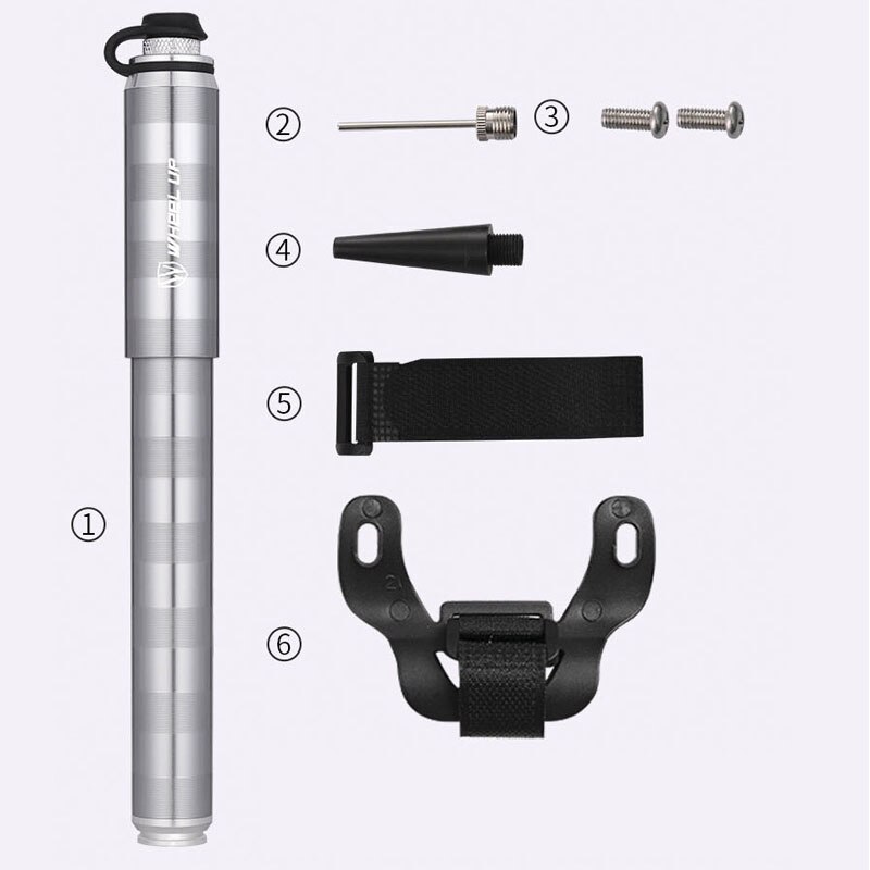 WHEEL UP Bicycle Mini Hand Pump with Gauge Aluminu... – Grandado