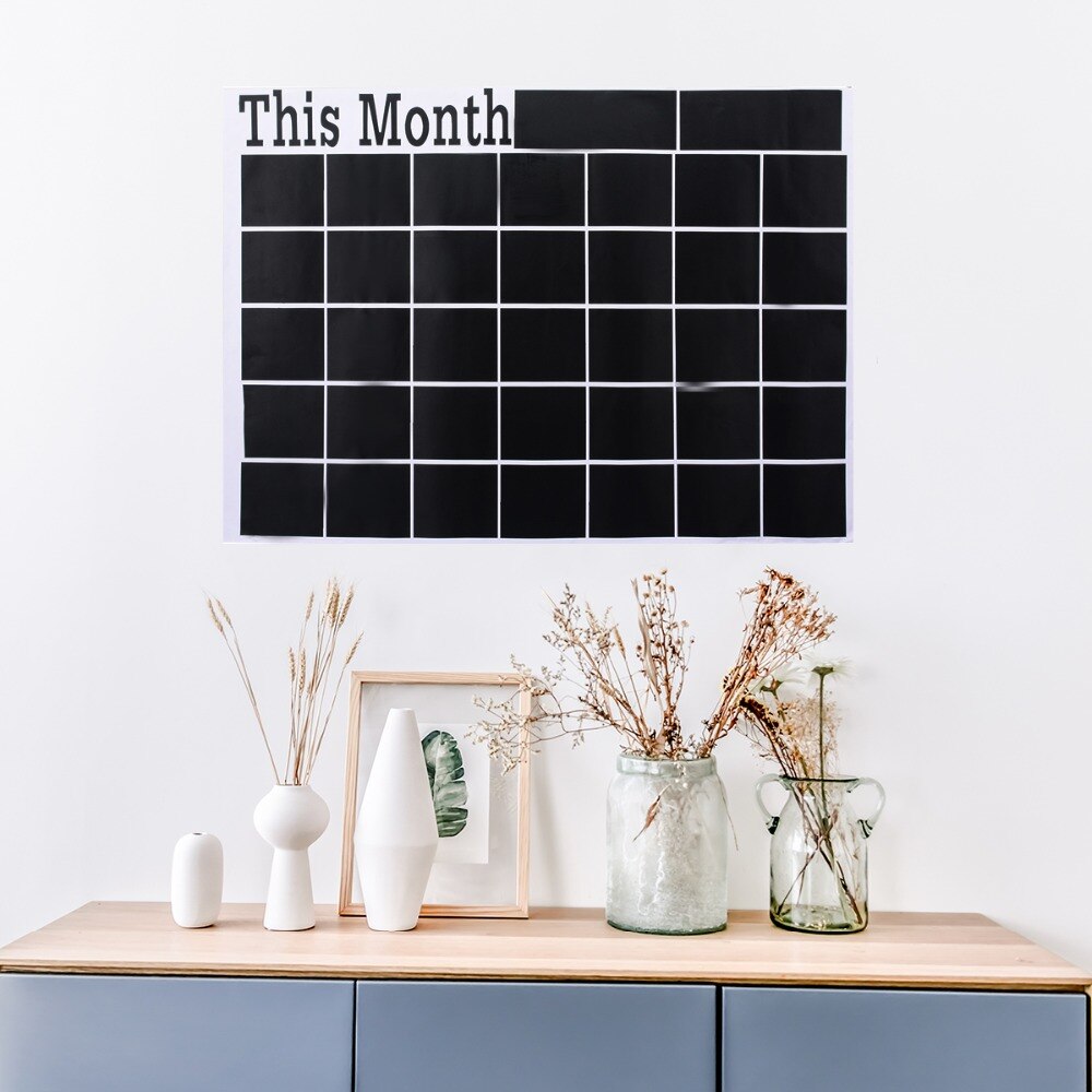1pc Removable Monthly Chalkboard Plan Chalk Board ... – Grandado