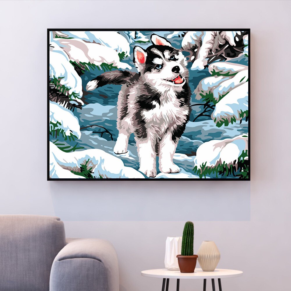 HUACAN Paint By Number Dog Animals Kits Drawing Ca... – Grandado