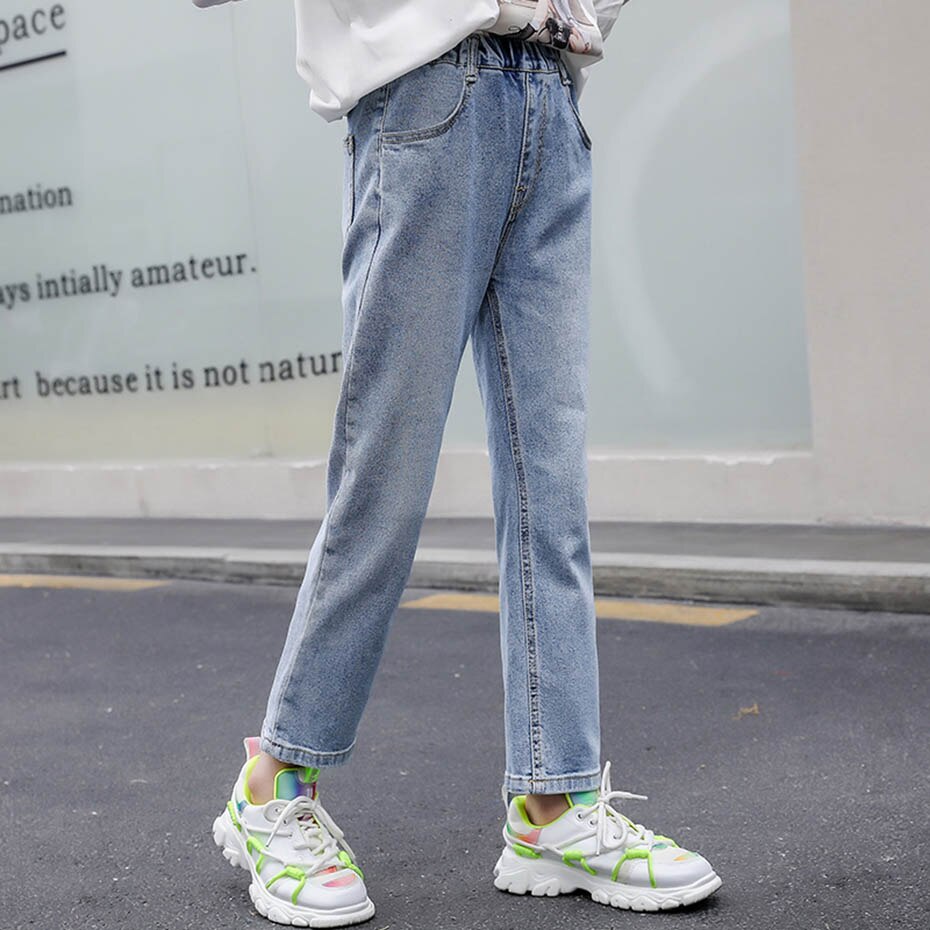 Jeans Girl Spring Autumn Straight Girl Jeans Kids ... – Grandado