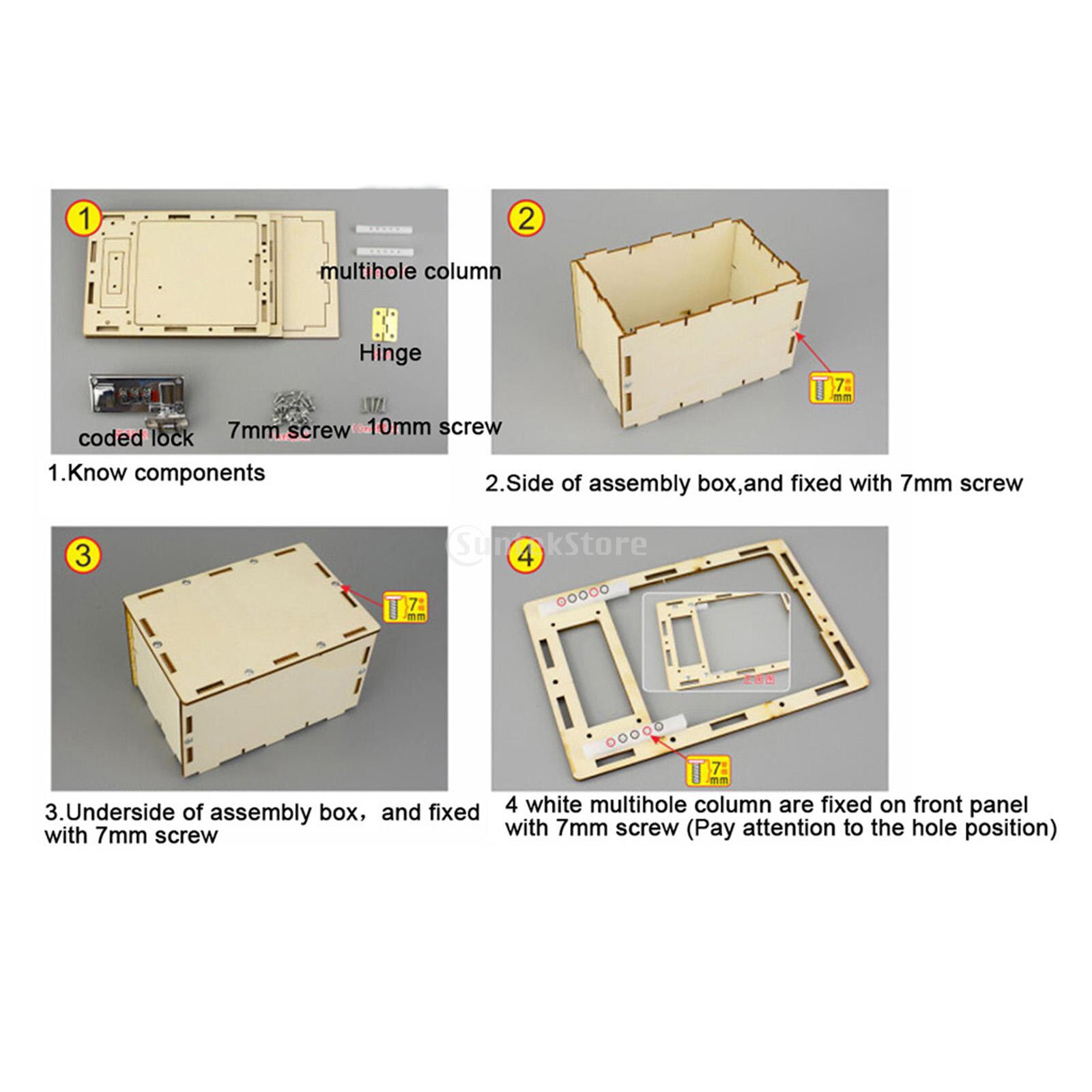Password Box Assembly DIY Kids Science Mechanical ... – Grandado