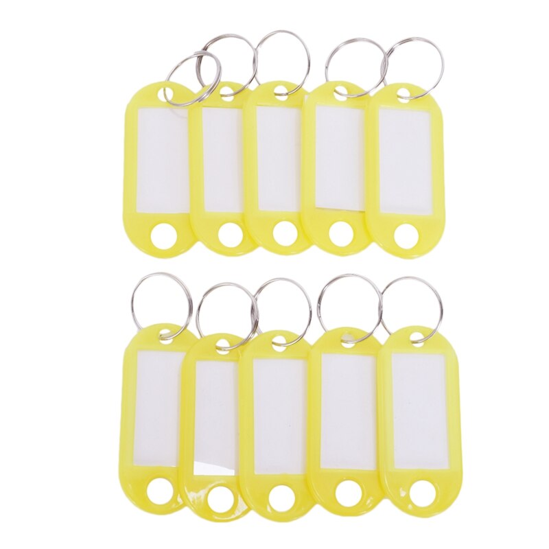Yellow portable plastic key fob key tag ID labels ... – Vicedeal