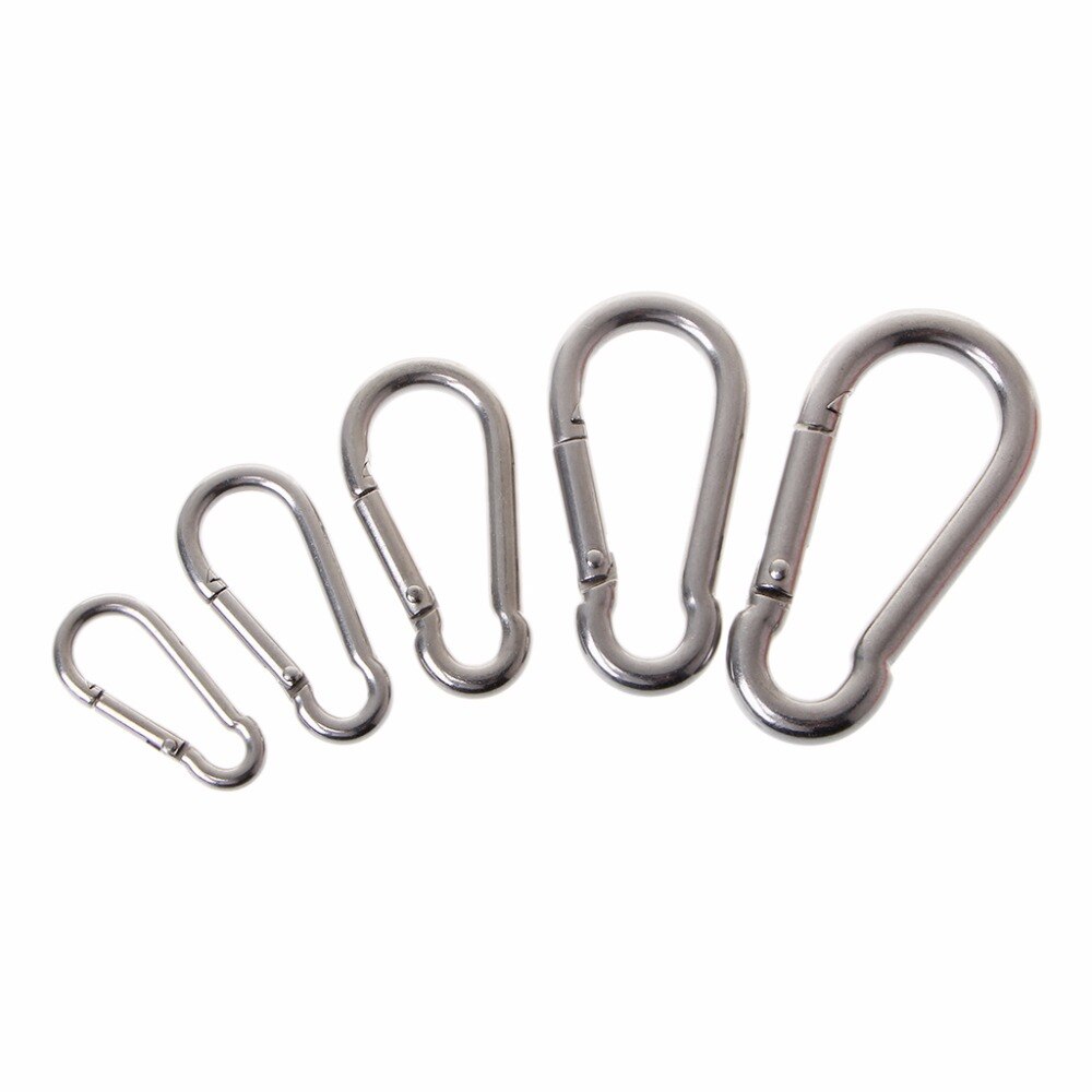 304 Stainless Steel Spring Carabiner Snap Hook Key... – Vicedeal