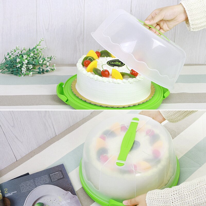 Round Cake Carrier Handheld Plastic Pastry Storage... – Grandado
