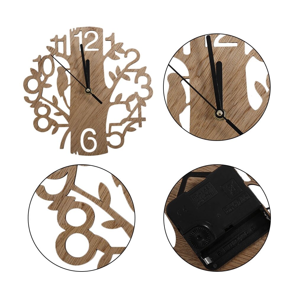 Vintage Houten Wandklok Stijlvol Thuis Woonkamer K... – Vicedeal