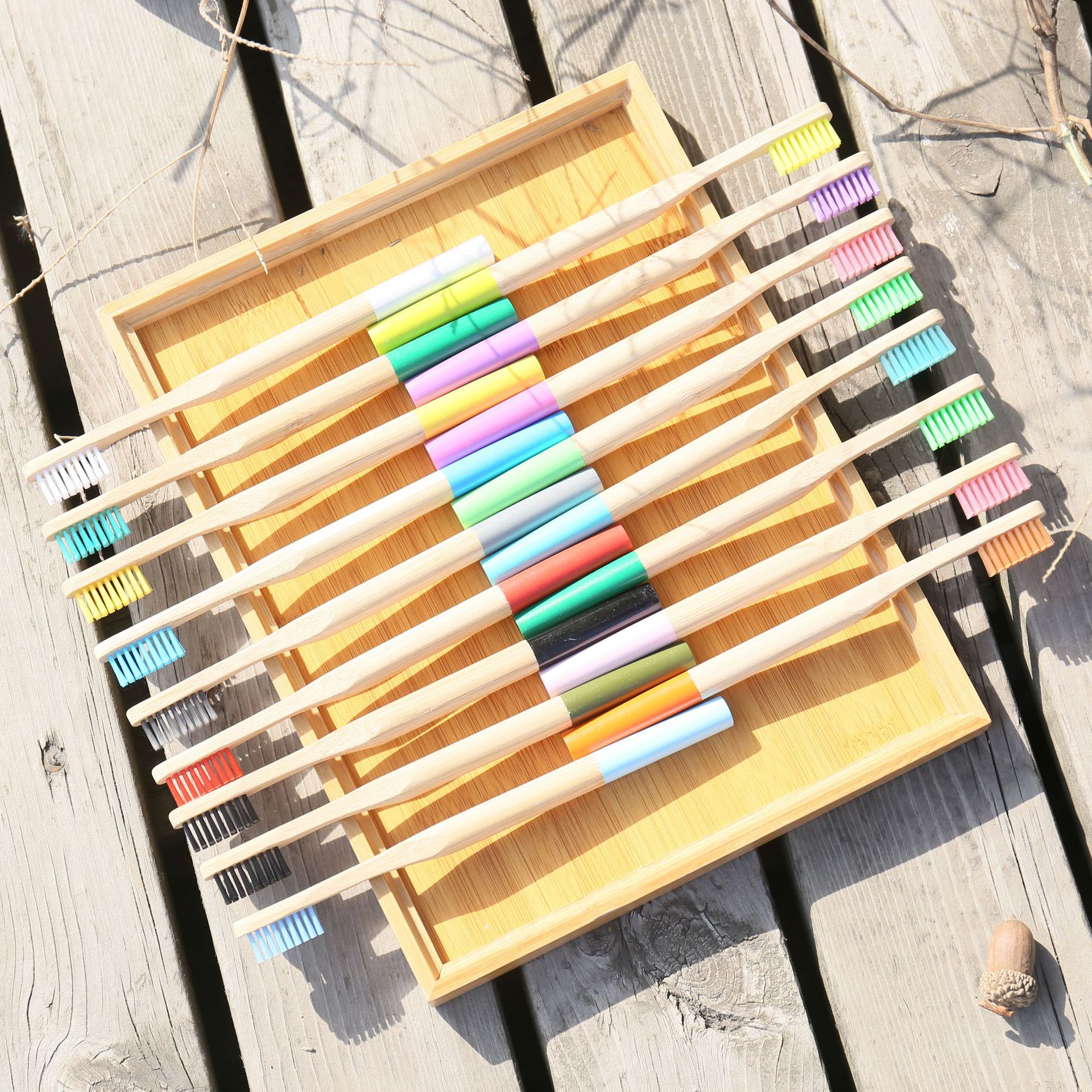 10pcs Eco-friendly Adults Bamboo Wood Toothbrush K... – Vicedeal