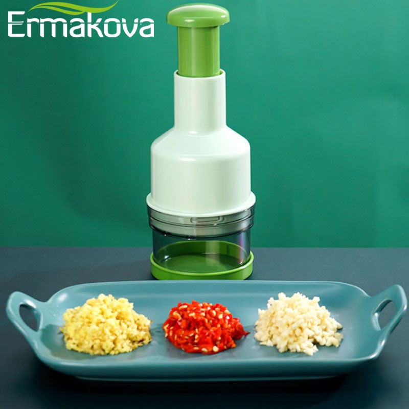 ERMAKOVA Garlic Onion Chopper Cutter Slap Chop Veg... – Vicedeal