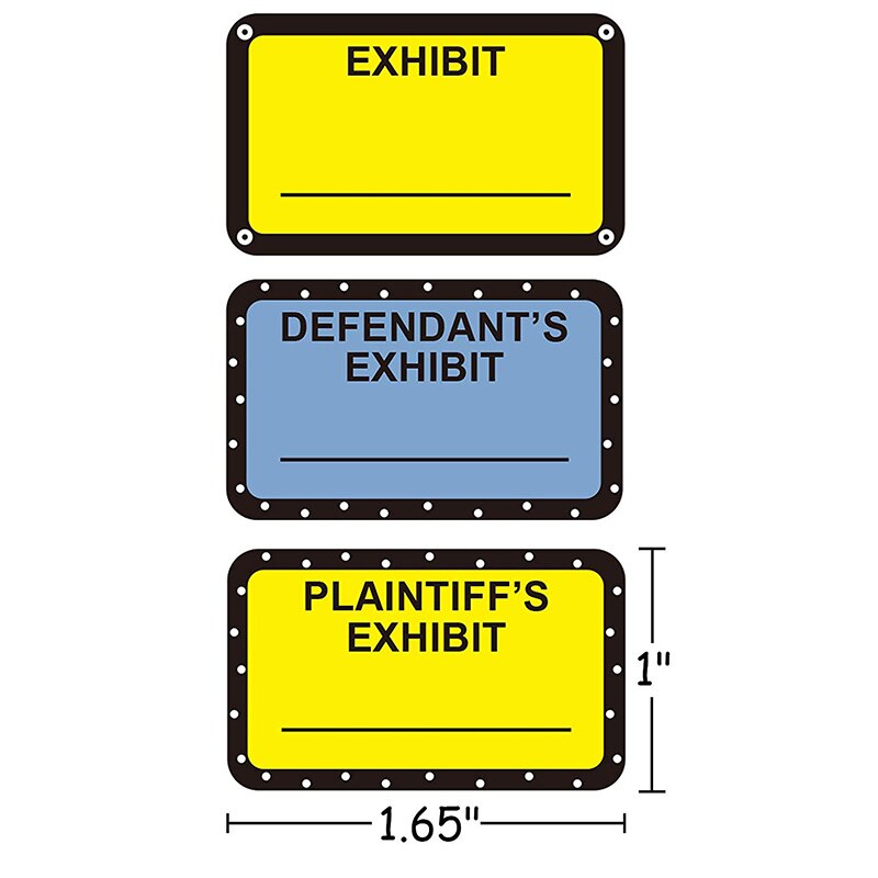 Exhibition Sticker 1X1.65 Inch Plains Yellow Defen... – Grandado