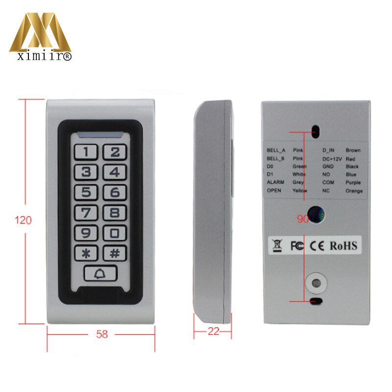 Waterdichte Metalen Keypad 13.56Mhz Ic Card Standa... – Vicedeal