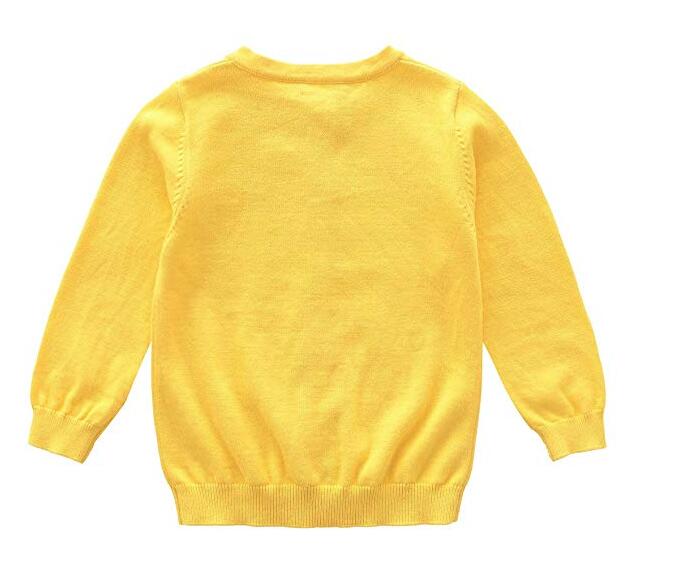 Cute Little Girls Long Sleeve 100% Cotton Yellow S... – Grandado