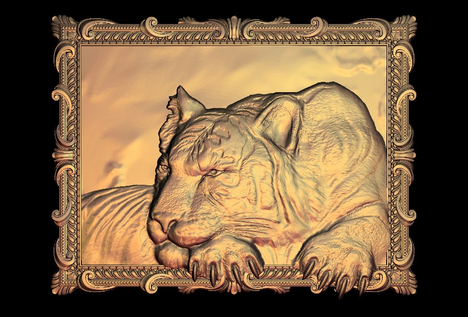 Leopard CNC Router Linderung modell STL-Format art... – Grandado