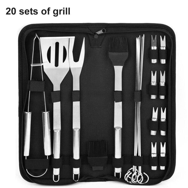20Pcs Barbecue Tools BBQ Combination Grill Set Cam... – Grandado